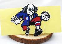 China Custom 3D Silicone Labels - Cartoon Basketball Design for Garments | 155-160°C Heat Transfer | 10-12 Day Lead Time for sale