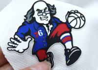 China Custom 3D Silicone Labels - Cartoon Basketball Design for Garments | 155-160°C Heat Transfer | 10-12 Day Lead Time for sale