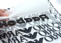 China Monochrome Letters PET 3D Silicone Heat Transfer Label Eagle Pattern for sale
