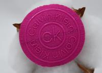 China Round CK 3D Silicone Logo for Garments - Monochrome Glossy Raised Design with 3-5 Day Sample Lead Time for sale