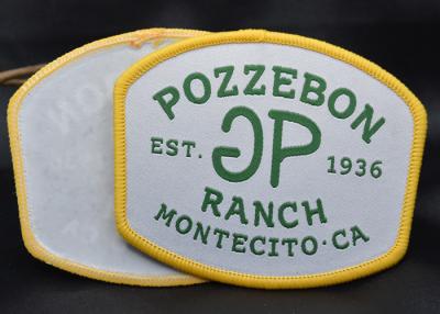 China 70mm Round Heat Transfer Embroidered Patches - Custom Lock Edge Design with OEKO-TEX Certification for sale