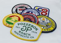 China 70mm Round Heat Transfer Embroidered Patches - Custom Lock Edge Design with OEKO-TEX Certification for sale