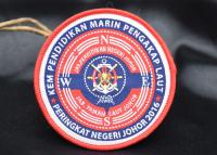China 70mm Round Heat Transfer Embroidered Patches - Custom Lock Edge Design with OEKO-TEX Certification for sale