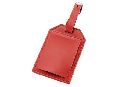 China Rectangle PU Leather Travel Suitcase Tags for sale