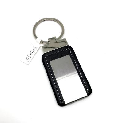 China Classic Leather Keychain Holder With Customized Pattern Packaged In Polybag for sale