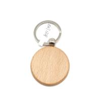 China Custom Engraved Wooden Keychain Durability Decorative Key Ring With Personalized Design for sale