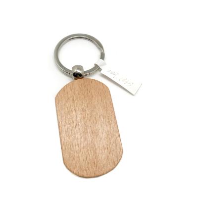 China Durability Eco Friendly Customizable Wooden Keychain Engraving For Personalized Decoration for sale