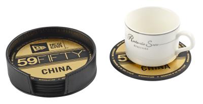 China Multicolor Cork / PU Modern Coaster Set For Hot And Cold Drinks for sale