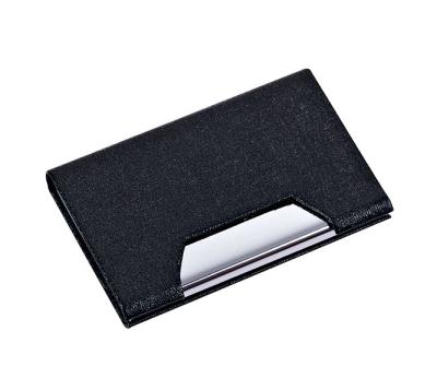 China Metal PU Business Card Holder Snap Closure Fits 50 Business Cards For Men / Women for sale