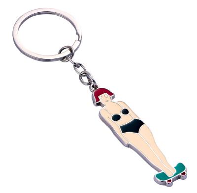 China Customized Cute Metal Keychain For Holding Everyday Keys With Durable Oil Filled Logo for sale