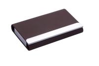 China Elegant Metal Frame Name Card Holder With Snap Closure Capacity Of 50 Business Cards for sale