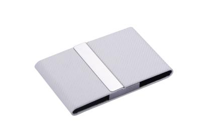 China Elegant Metal PU ID Card Holder For Trade Shows And Events Rectangular Design for sale