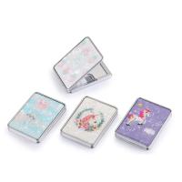 China Foldable Round Dual Sided Compact Cosmetic Pocket Mirror With 1X/2X Magnification for sale