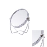 China Luxurious 360° Rotatable 1X/2X Magnification Cosmetic Table Mirror with Adjustable PU Leather Base for sale