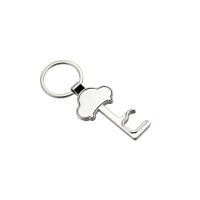 China Plated Metal Beer Bottle Opener With Custom Logo And Keychain for sale