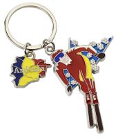 China Customized Shape Cute Metal Keychain Plated Logo For Plastic Products for sale