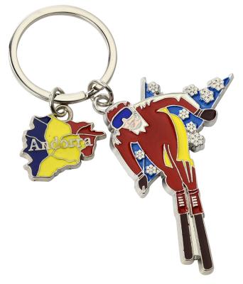 China Customized Shape Cute Metal Keychain Plated Logo For Plastic Products for sale