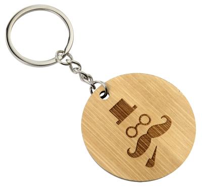 China 2-10mm Thickness Wooden Key Tag Engraving For Corporate Events Personalization Decoration for sale