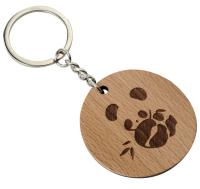 China Personalized Customizable Wooden Keychain Engraving  2-10mm Thickness for sale