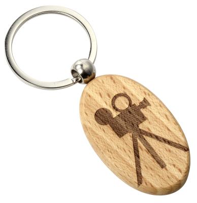 China 2-10mm Thickness Wooden Keychain Engraving Perfect Combination Of Style And Nature for sale