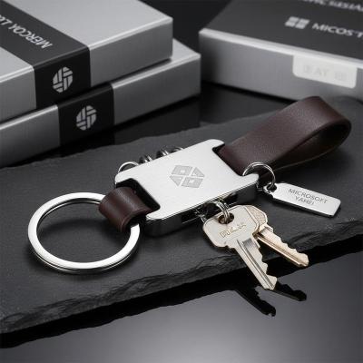 China Customized Logo Durable Zinc Alloy Metal Keychain Holder Key Organizer Perfect for Corporate Branding Gifts and Everyday for sale