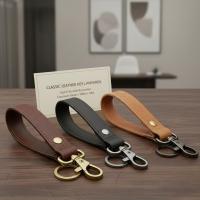 China Classic Leather Key Lanyards Stylish Durable Accessories Suitable for Corporate Events Office and Gifts for sale