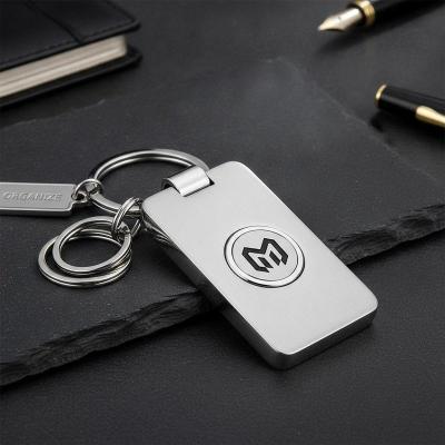 China Customized Logo Metal Keychain Holder Polished Finish Perfect for Key Organization and Carrying in Professional Settings for sale