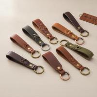 China Keys Organization And Decoration Leather Key Chains Split Ring Closure Type Indian Made Stylish and Functional Key Holders for sale