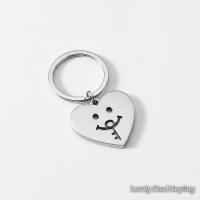 China Silver Lovely Steel Keyring Cute Key Chain Durable Stylish Metal Key Holder Ideal for Corporate Gifts Events and Everyday for sale