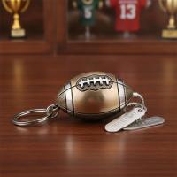 China 1 Piece Cute Metal Keychain Football Shape Perfect Gift Accessory Durable Stylish Football Themed Key Chain for Everyday for sale