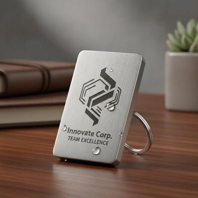 China Standard Size Customized Engraved Key Fob Water-resistant Finish Ideal for Custom Business Merchandise and Staff Rewards for sale