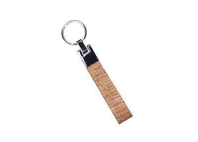 China Cork Plain Leather Keyring 12mm Bulk Leather Keychains Souvenir Advertising Gift for sale