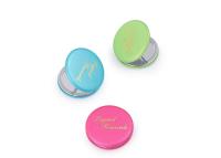 China Macaron Promotional Cosmetic Pocket Mirror PU Compact Handbag Mirrors for sale