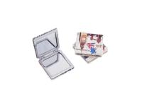 China Square Double Cosmetic Pocket Mirror Mini ABS Souvenir Gift Printing Logo for sale