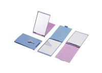 China Aluminum Purple Cosmetic Pocket Mirror 60mm Small Purse Mirror for sale