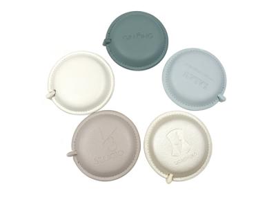 China Round Personalized Retractable Cloth Tape Measure Body Soft  PU ABS for sale