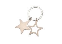 China Star Shaped Metal Keychain Holder Rose Gold Car Key Ring Holder UV Printing for sale