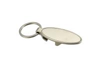 China Ellipse Personalized Bottle Opener Keychain Zinc Alloy Metal Engraved Keyring for sale
