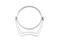 China Rotatable Round Cosmetic Table Mirror 360 Degrees Silver Adjustable Angle for sale
