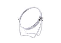 China Silver Round Mirror For Makeup Rotatable Double Sided Mirror Glass Angle for sale