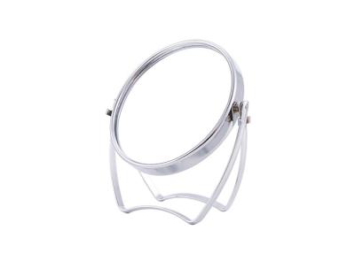 China Silver Round Mirror For Makeup Rotatable Double Sided Mirror Glass Angle for sale