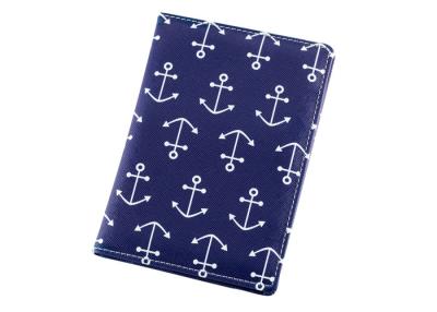 China Printing PU Leather Travel Passport Holder Rectangle Slim Cover Wallet for sale