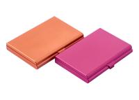 China Aluminum Name Card Holder Rectangle Mirror Customized Card Case for sale