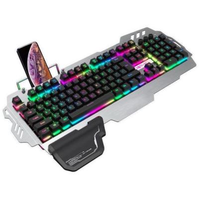 China Wired Gaming Mechanical Keyboard With A Mobile Phone Holder And Carpal Support Extremely Fast Green Shaft for sale