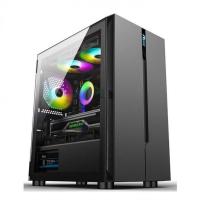 China ETEK Computer Case - Openable left panel Power Supply Bottom Mount Installable RGB Fans Simple and Generous panel for sale