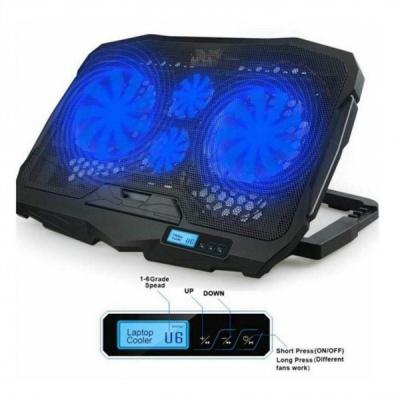 China ETEK - Laptop Cooler with Info Screen 4 FANS 17Inch For Big Screen Notebook External Cooling for sale