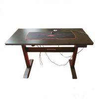 China Adjustable MDF Light Up Gaming Desk 18mm Metal Frame for sale