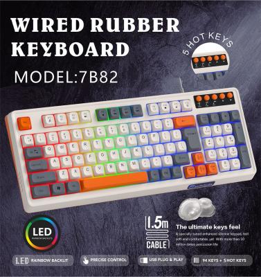China Specially Tuned Reinforced Silicone Keycaps Rubber Keyboard With 94+5 Multimedia Keys Over 10 Million Keystroke Lifespan for sale
