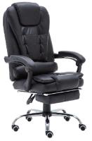 China Ergonomic Gaming Desk Chair With 100mm Pneumatic Rod 350mm Chrome Base Footrest PU Leather High-density Foam Multi-position Backrest for sale
