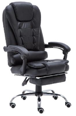 China Ergonomic Gaming Desk Chair With 100mm Pneumatic Rod 350mm Chrome Base Footrest PU Leather High-density Foam Multi-position Backrest for sale